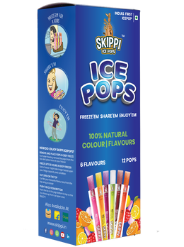 Buy Pack of 12 All Flavor Natural Ice Popsicle - Skippi