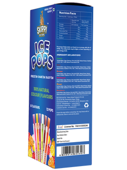 Buy Pack of 12 All Flavor Natural Ice Popsicle - Skippi