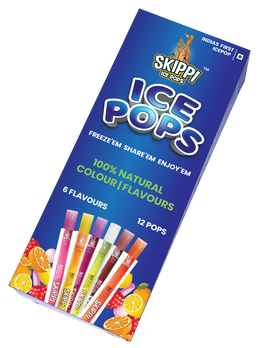 Buy Pack of 12 All Flavor Natural Ice Popsicle - Skippi