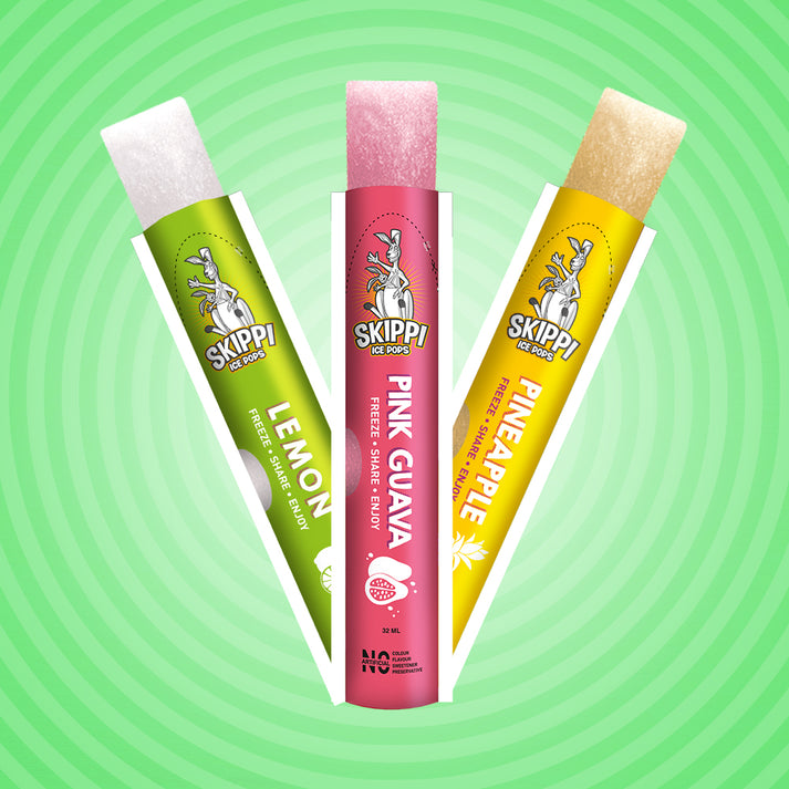 Buy Pink Guava, Lemon, Pineapple Flavour Ice Pops online - Skippi